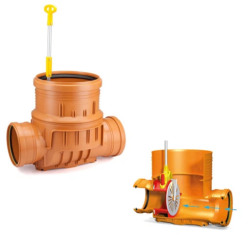 KG SCHACHT DN 400 Schachtboden mit Rückstauklappe gerade DN 160 EUR 140,00 - PicClick DE