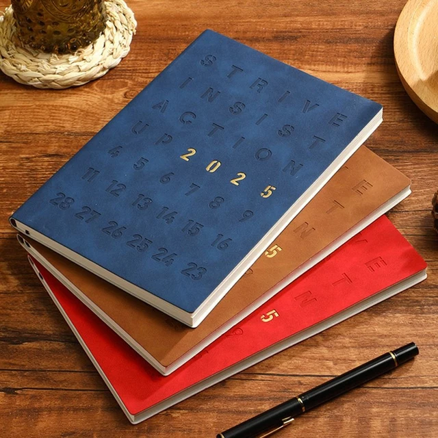 12 MONTHS 2025 Schedule Planner Notepad English 2025 Weekly Agenda ...