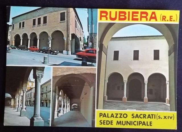 CARTOLINA ITALIA REGGIO Emilia Rubiera Palazzo Sacrati Vedutine Italy ...
