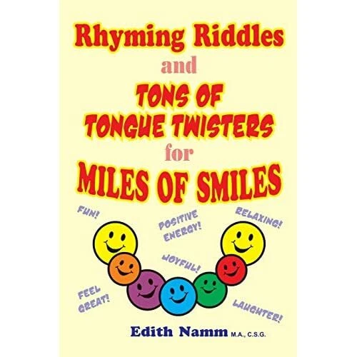 RHYMING RIDDLES AND Tons of Tongue Twisters for Miles o - Paperback NEW ...