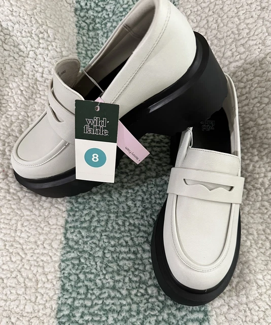 WOMEN WHITE LACEY By Target Shoes Off White With Black Rubber Soles. 1 ...