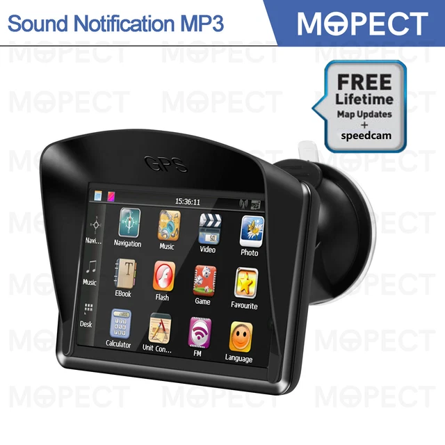 MOPECT 5& CAR Truck Hgv Lgv Gps Sat Nav Navigation + Free World Maps ...