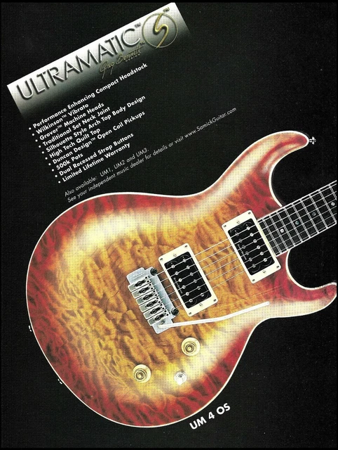 GREG BENNETT DESIGN Ultramatic UM 4 OS Samick Guitar ad 8 x 11 ...