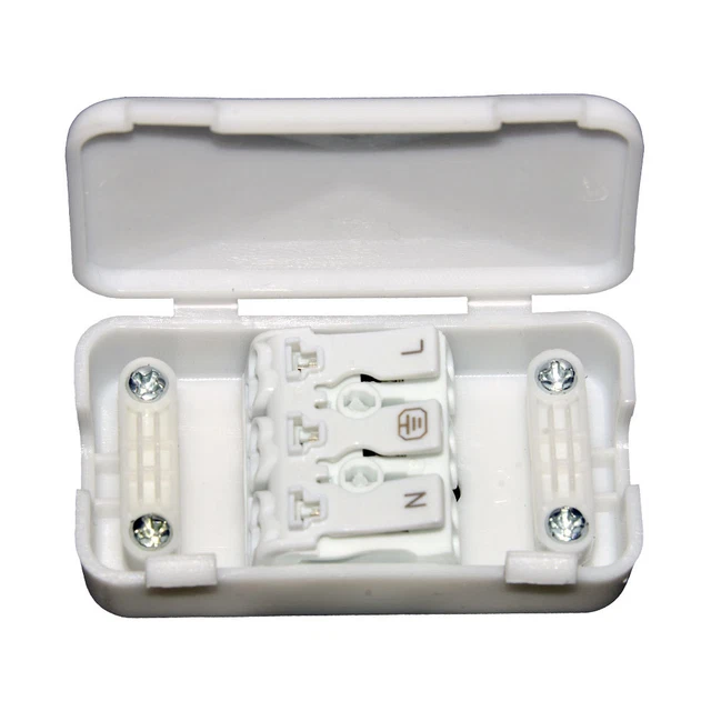 ELECTRICAL JUNCTION BOX 2A-24A/240V 3/4 Pin TERMINAL BLOCK INLINE WIRE ...
