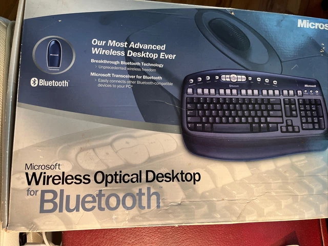 MICROSOFT WIRELESS OPTICAL Desktop for Bluetooth Keyboard & Mouse EXC ...