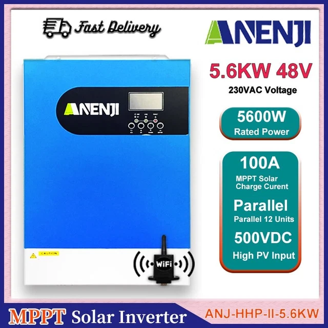 MPPT 5600W OFF-GRID Ibrido Solare Inverter 220/230V 48V 500Vdc 100A con ...