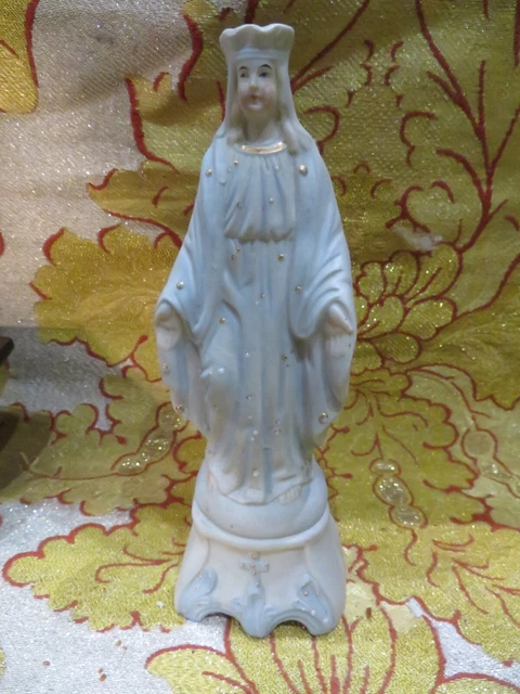 ANCIENNE SAINTE vierge marie en biscuit epoque XIXe 18cm EUR 50,00 ...