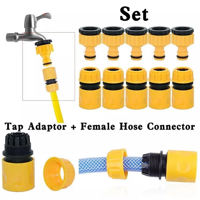GARDENING QUICK COUPLINGS Car Water Hose Pipe Tap Adapter Connector Fit ...