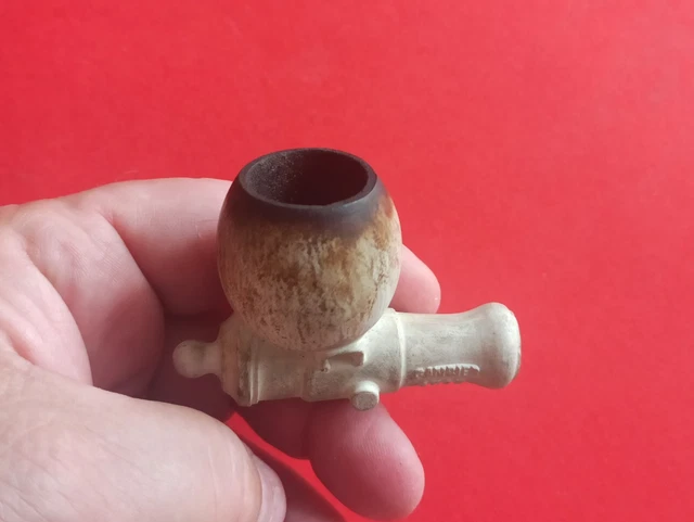 PIPE ANCIENNE EN terre cuite émaillée Gambier foyer culoté canon EUR 45 ...