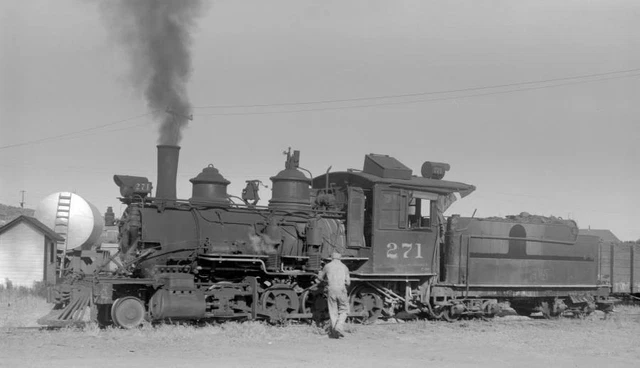 MONTEZUMA LUMBER CO. narrow gauge locomotive No 271 OLD TRAIN PHOTO EUR ...