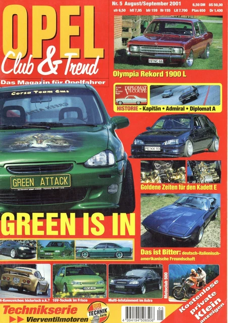 OPEL CLUB & Trend 2001 5/01 Bitter Diplomat CD KAD GT Motoclub 500 ...
