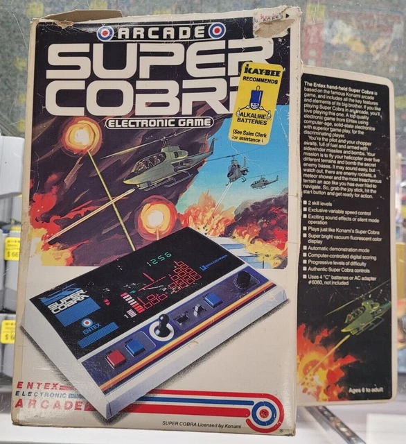 SUPER COBRA VINTAGE 1982 Entex Handheld Electronic Arcade Video Game ...