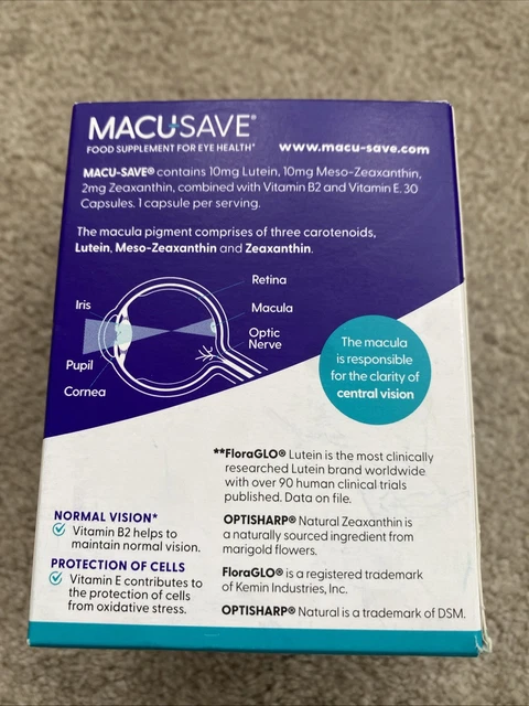 MACUSAVE EYE SUPPLEMENT - 90 Capsule - Expires 10/2027 £18.99 - PicClick UK