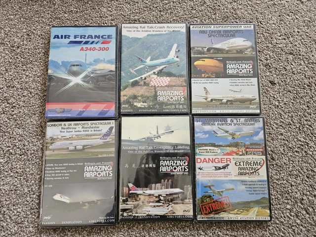 6 X AIRCRAFT Dvds, Amazing Airports, Cockpit, Airbus And Boeing NEW! £ ...