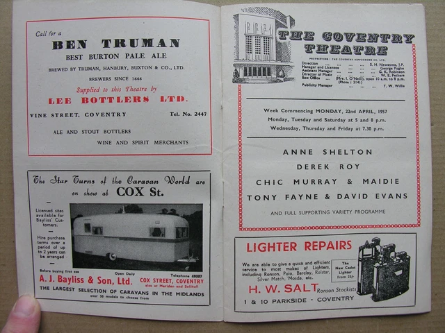 1957 ANNE SHELTON Derek Roy Chic Murray & Maidie Maple Leaf Four ...