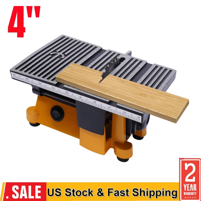 4& MINI ELECTRIC Table Saw Power Cutter Tool Metal Wood Craft Cutting ...