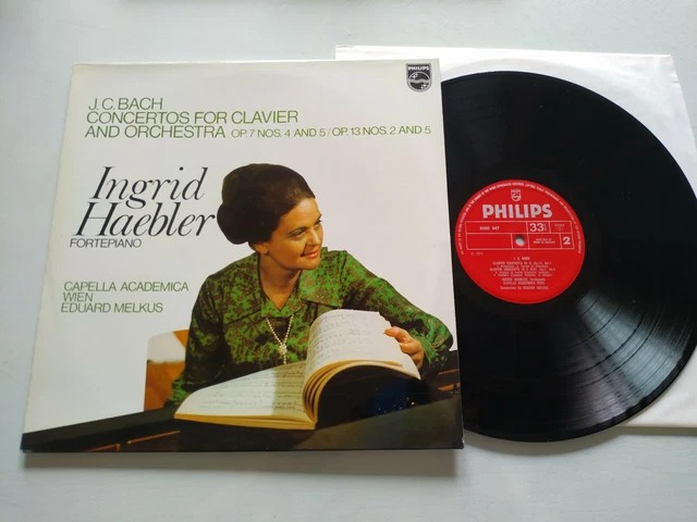 BACH CONCERTOS FOR Teclado Ingrid Haebler Melkius 1975 - LP 12 " vinile ...