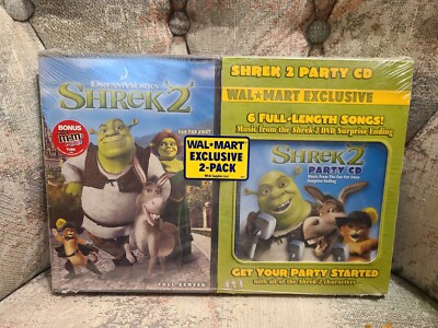 SHREK 2 FILM DVD Lot Shrek 2 Party CD Movie Exclusive Far Far Away ...