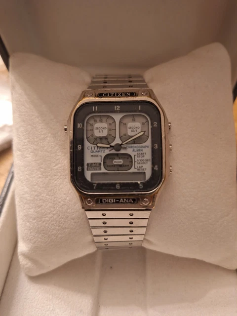 VINTAGE CITIZEN JET Boy Robot Face 8943 Men's Digi-Ana Watch Original ...