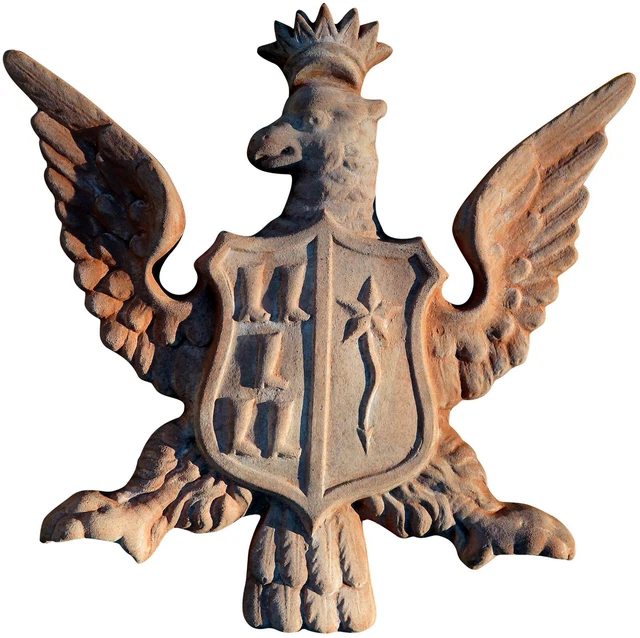 STEMMA NOBILIARE AQUILA terracotta - Eagle coat of arms terracotta ...