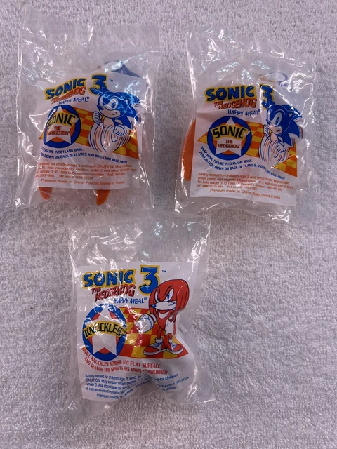 MCDONALDS HAPPY MEAL Toys 1993 Sonic the Hedgehog 3 Lot of 3 NEW EUR 11,00 - PicClick FR