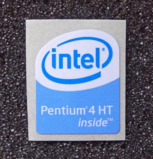 INTEL PENTIUM 4 HT Inside Sticker 19 x 23.5mm Case Badge Logo For ...