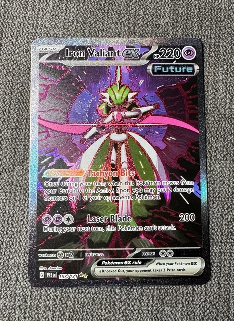 POKEMON SCARLET & Violet Prismatic Evolutions Iron Valiant EX 157/131 ...