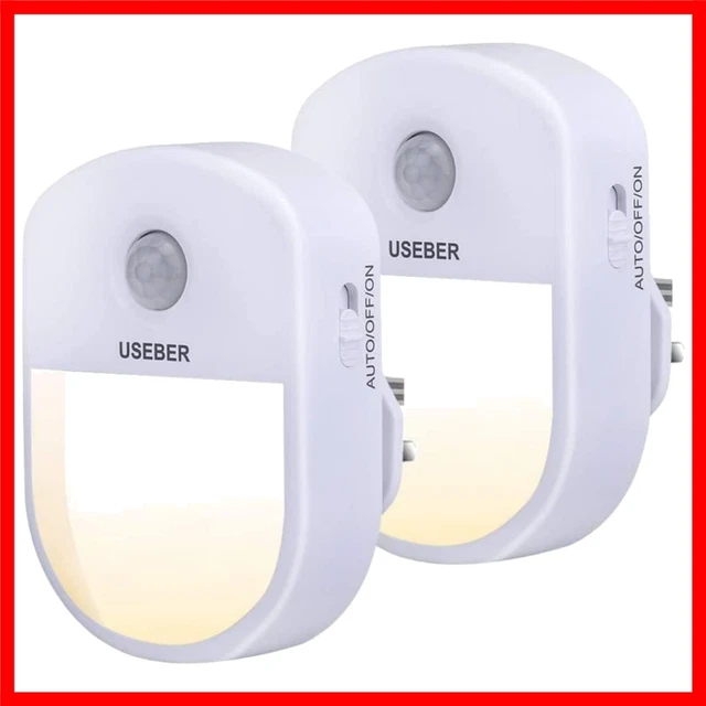 COMPACT 0.5W LED Motion Sensor Night Lights - Versatile 2 Pack for Home ...