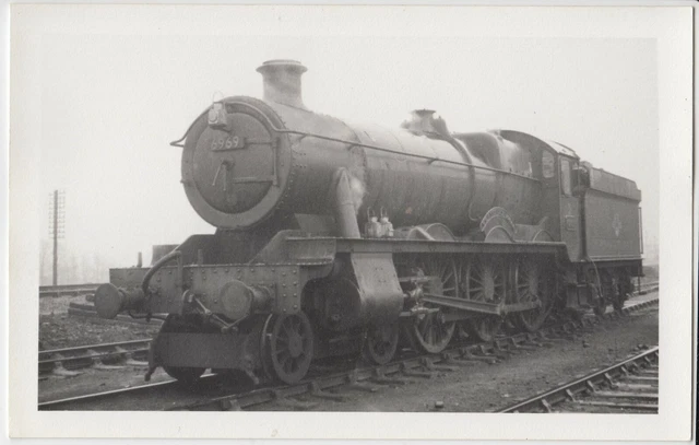 RAILWAY; GWR MODIFIED Hall Class No 6969 Wraysbury Hall, c 1960's PC ...