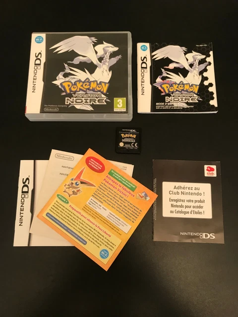 POKEMON VERSION NOIRE Noir Nintendo DS COMPLET FR (blanche 2 platine ...