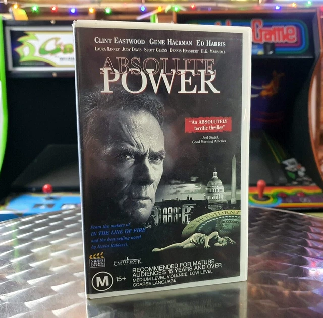 ABSOLUTE POWER - Clint Eastwood - VHS Movie Video Big Box Ex Rental $8. ...