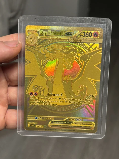 MEGA CHARIZARD X EX Phantasmal Flames 130/94 Mega Ultra Rare Gold card ...