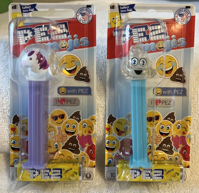 CRYSTAL POOP & Unicorn Ball Emojis PEZ Lemon Candy & Dispenser NEW BB ...
