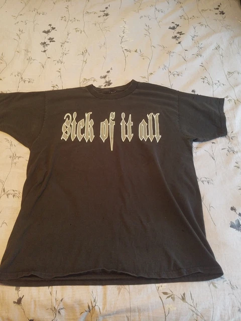 LATE 90'S EARLY 2000's Vintage Sick Of It All Shirt XL (misprint on ...