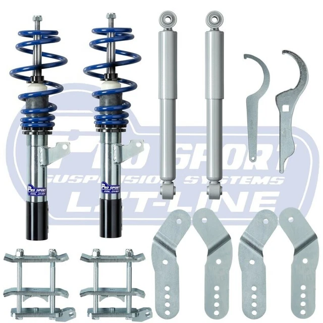 VW CADDY MK3 Mk4 2K Front Coilovers & Rear Shackle Kit - Pro Sport ...