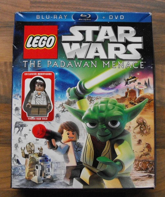 LEGO STAR WARS THE PADAWAN MENANCE Ltd Edition Blu Ray & DVD Inc HAN ...