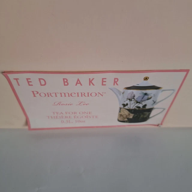TED BAKER PORTMEIRION Rosie Lee Tea For One Fine Bone China Teapot And ...