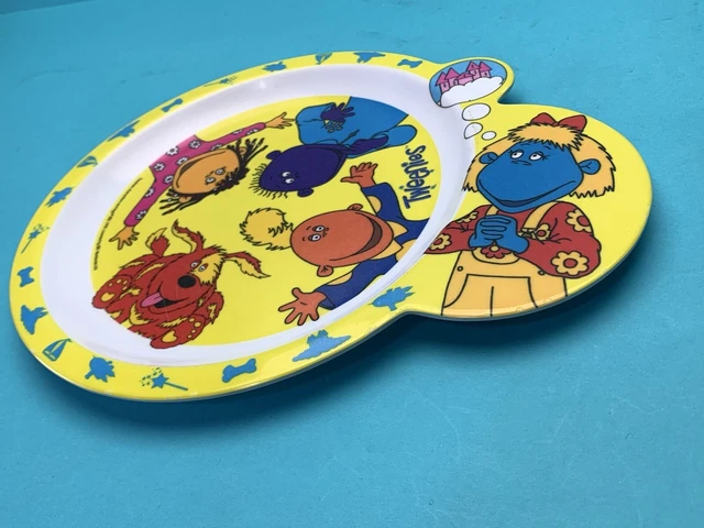 THE TWEENIES VINTAGE Children’s Melamine Dinner Plate Bowl With Handle ...