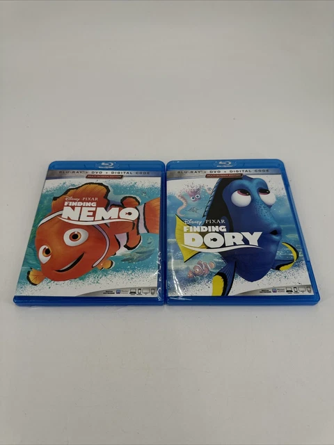 DISNEY PIXAR FINDING Nemo & Finding Dory (Blu Ray / DVD) 2 Movie Bundle ...