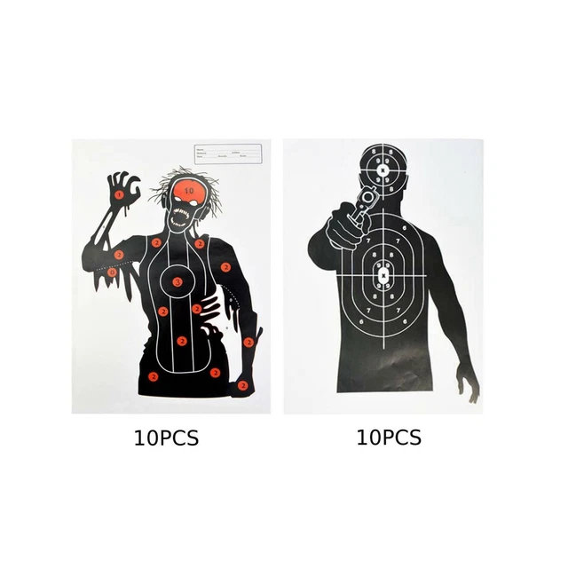 20PCS PAPER SILHOUETTE Targets Shooting Range Targets for Shooting ...