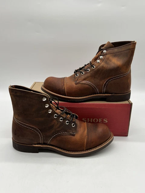 RED WING 8085 Iron Ranger Copper Rough & Tough Heritage Cork Men Sz 8 ...