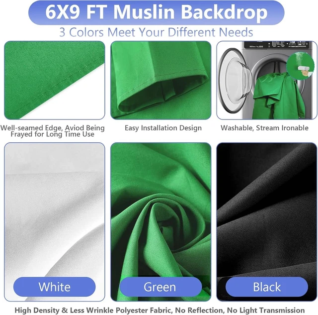 EMART PHOTO VIDEO Studio Backdrop Stand Kit, 7x10ft (2.0x3.0m ...