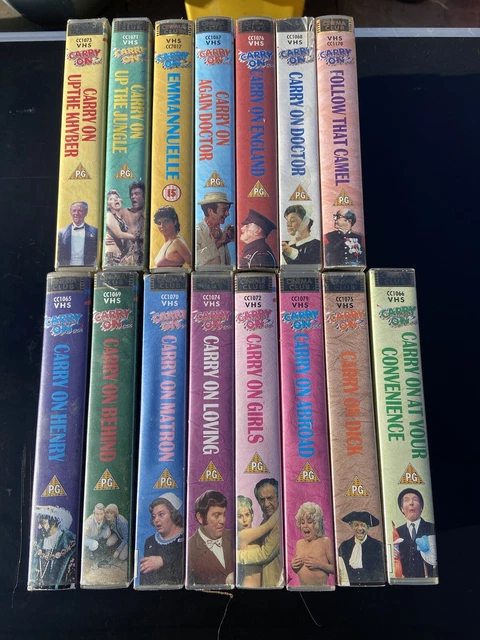 CARRY ON VHS Bundle of 15 Retro Comedy VHS Tapes Used Good Condition £ ...