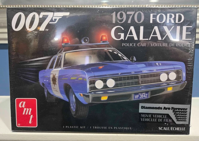 AMT 1970 FORD GALAXIE Police Car James Bond 007 Model Kit 1:25 ~ Sealed ...