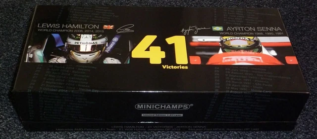 MINICHAMPS MCLAREN FORD Ayrton Senna 1993 + Mercedes Lewis Hamilton ...