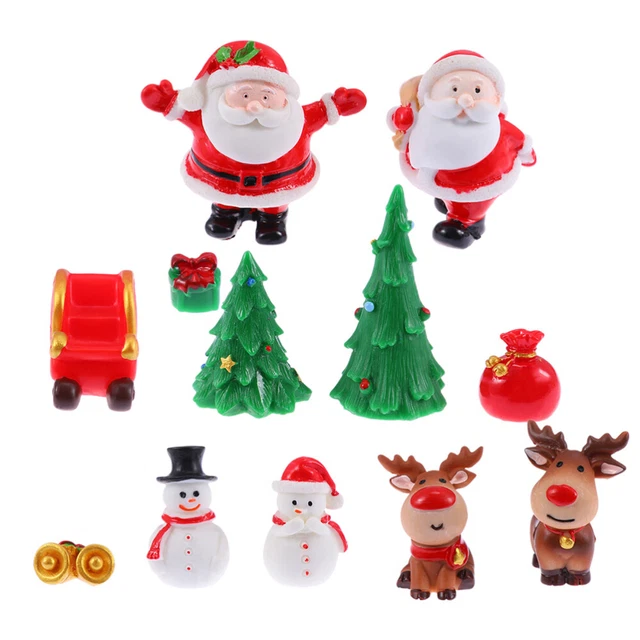 10 PCS AÎNÉ Figurine De Collection Petit Sapin Noël Décoration D ...