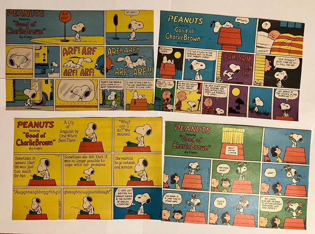 VINTAGE SNOOPY PEANUTS Charlie Brown Newspaper Comic Strip Charles ...
