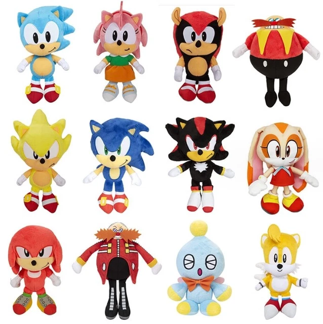 SONIC THE HEDGEHOG Plush Knuckles Tails Stuffed Teddy Bear Toys Kids ...