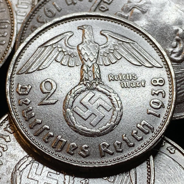 RARE THIRD REICH German 2 Reichsmark Hindenburg Silver Coin $23.47 - PicClick CA