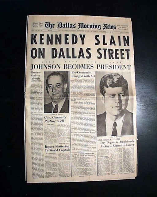 BEST 1963 JOHN F. Kennedy JFK Assassination Rare Dallas TX Texas old ...